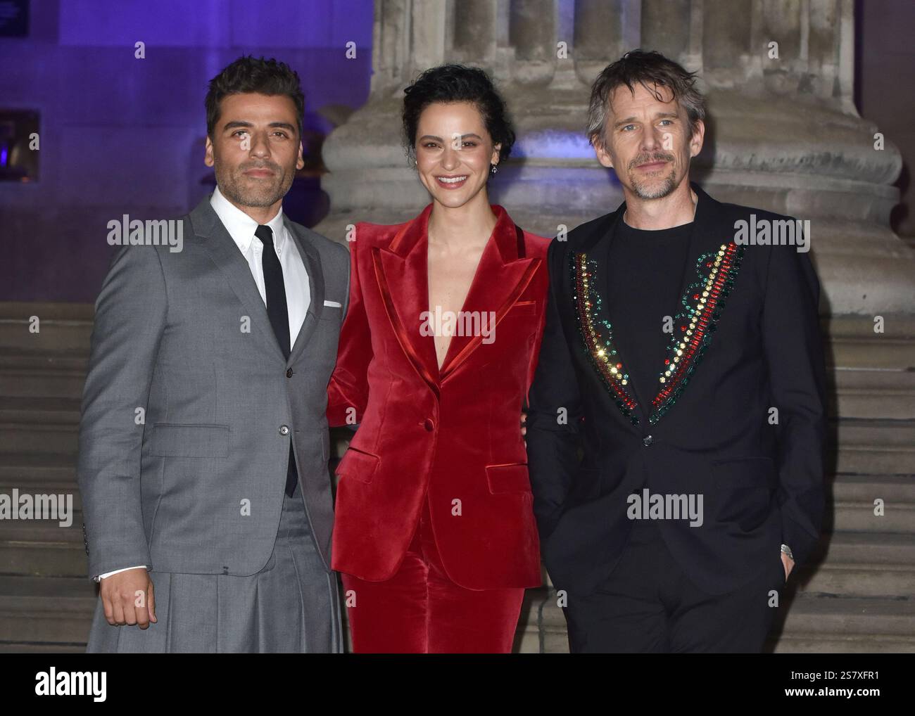 Oscar Isaac, May Calamawy and Ethan Hawke attends 'Moon Knight ...