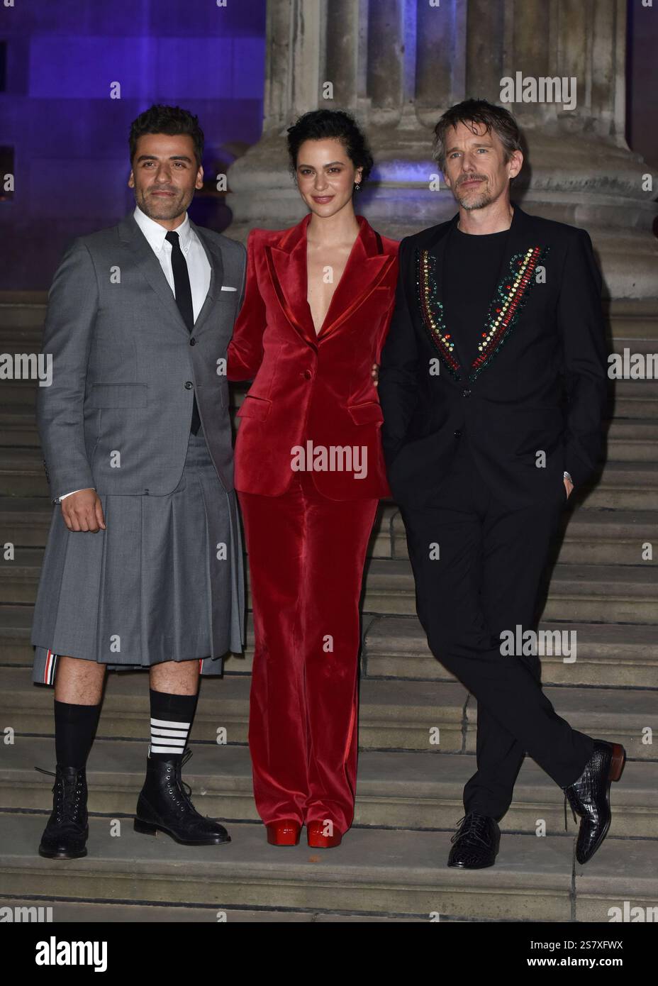 Oscar Isaac, May Calamawy and Ethan Hawke attends 'Moon Knight ...