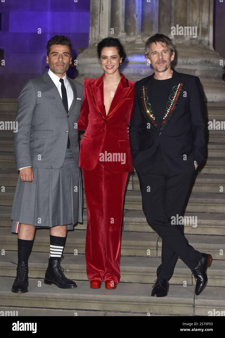 Oscar Isaac, May Calamawy and Ethan Hawke attends 'Moon Knight ...