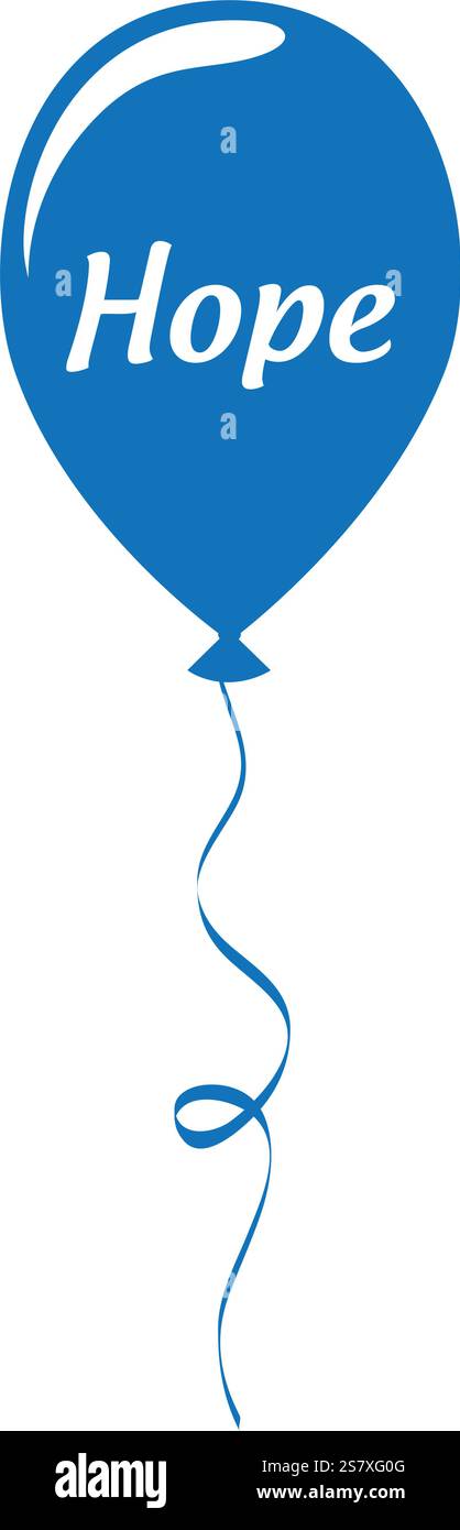 blue balloons with word hope isolated vector illustration Stock Vector ...