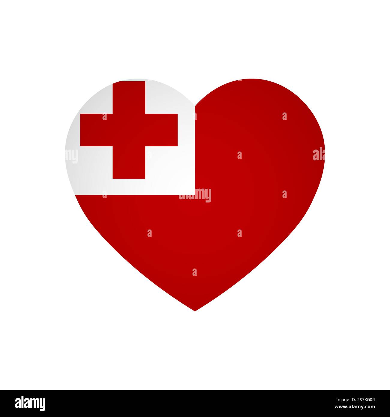 Tonga flag - rectangle colorful flag representing a country cultural ...