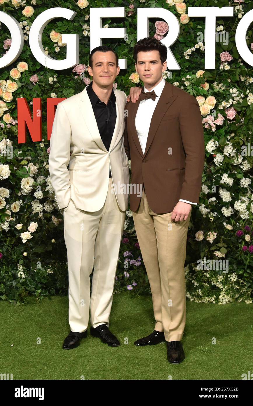 Luke Thompson and Luke Newton attends 'Bridgerton' "Series 2 World ...