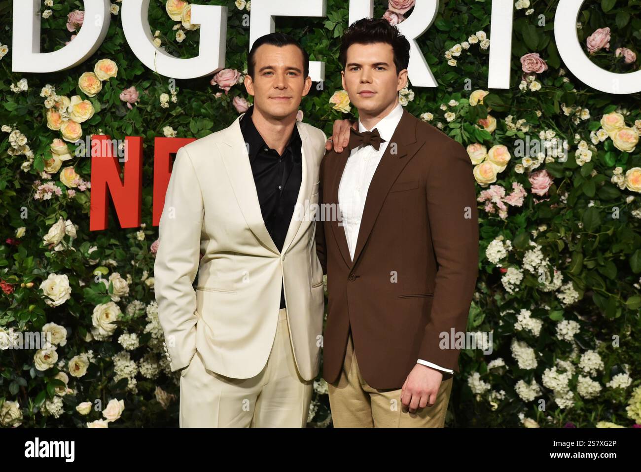 Luke Thompson and Luke Newton attends 'Bridgerton' "Series 2 World ...