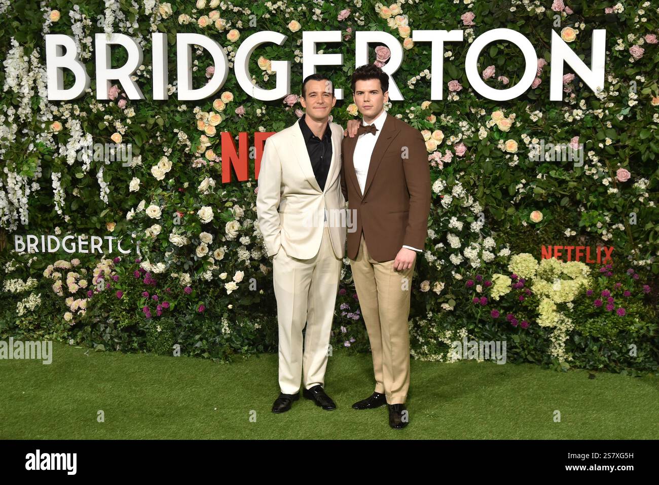 Luke Thompson and Luke Newton attends 'Bridgerton' "Series 2 World ...