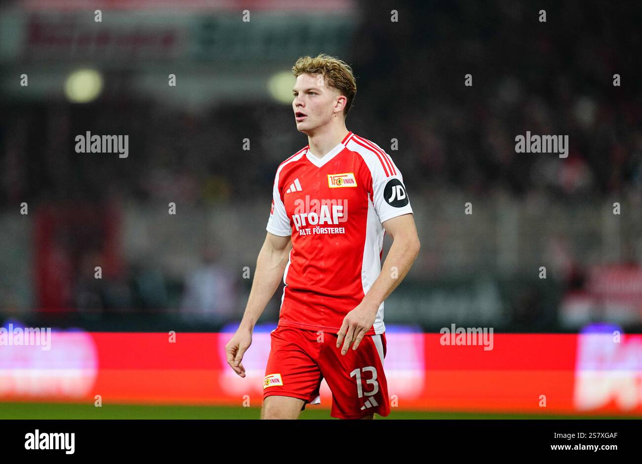 January 19 2025: Andras Schafer of Union Berlin looks on during a 1 ...