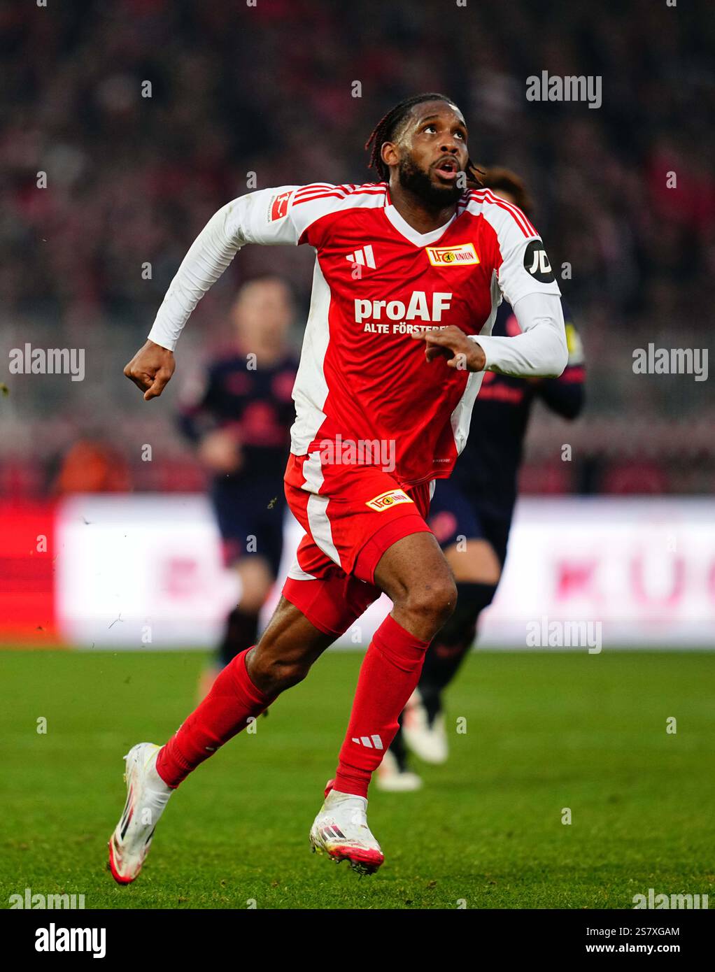 January 19 2025: Jordan of Union Berlin looks on during a 1. Bundesliga ...