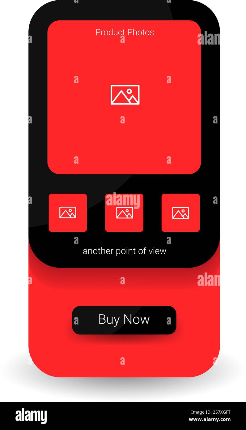A modern marketplace product library interface featuring a main product ...