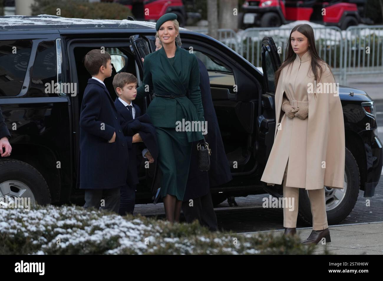 Ivanka Trump and her family arrive for a church service to be attended ...