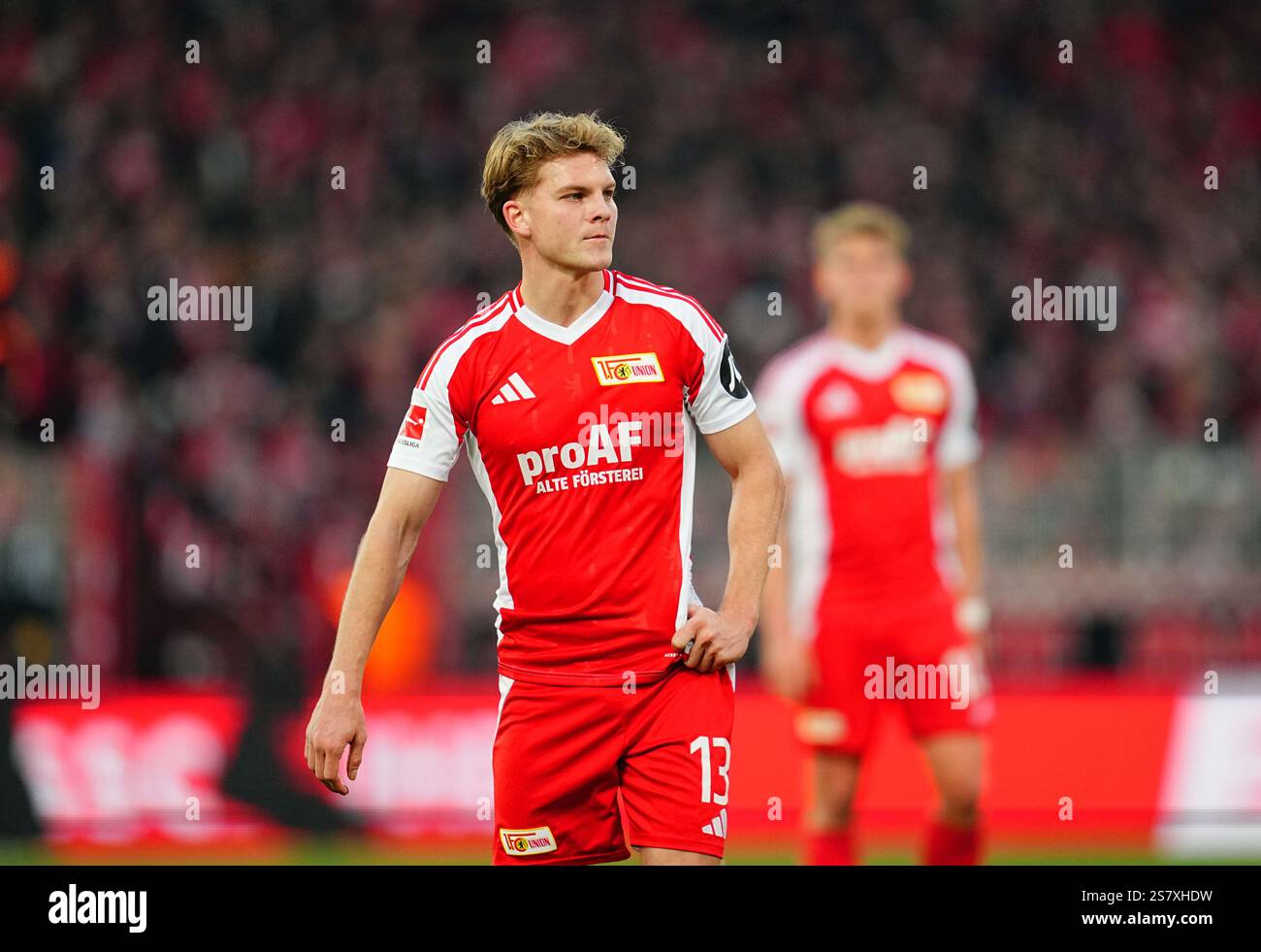 January 19 2025: Andras Schafer of Union Berlin looks on during a 1 ...