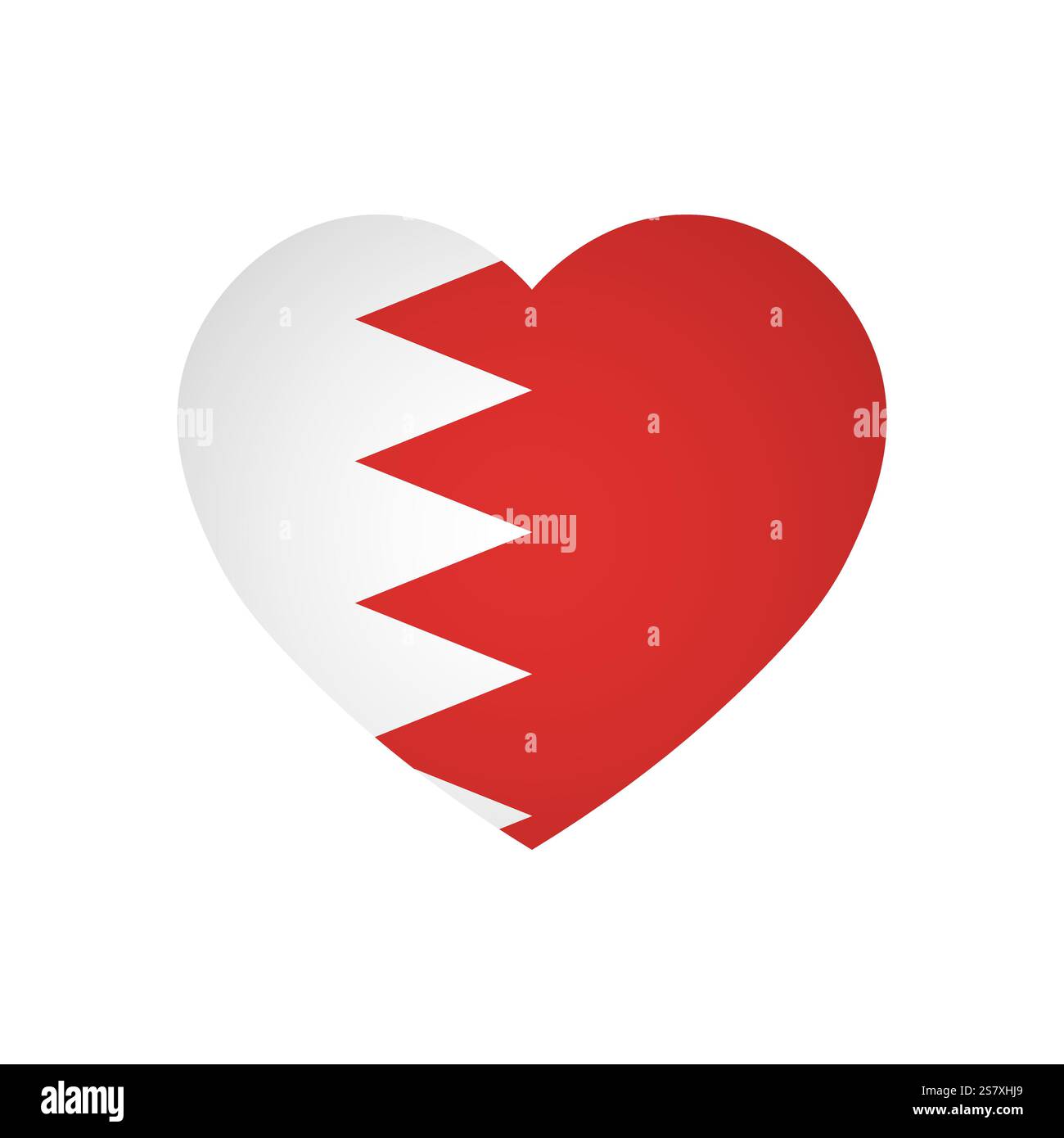 Bahrain flag - rectangle colorful flag representing a country cultural identity and heritage ...