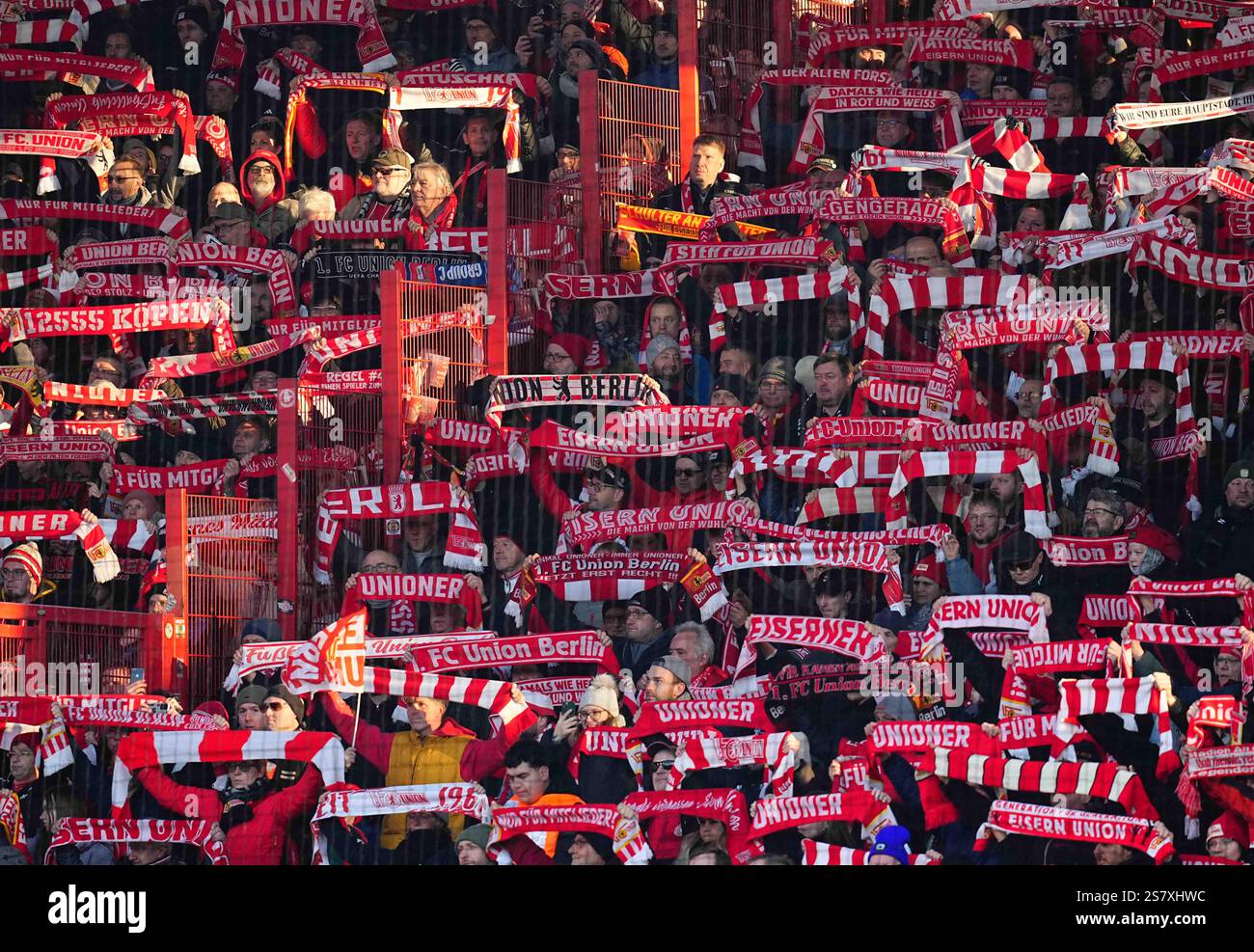 January 19 2025: Union berlin fans during a 1. Bundesliga game, Union ...
