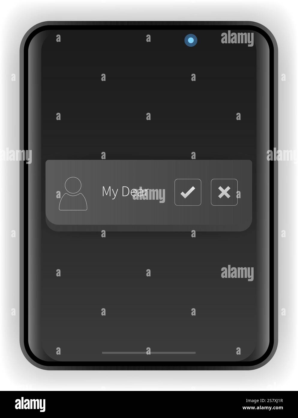 This vector illustration showcases a modern smartphone interface in ...