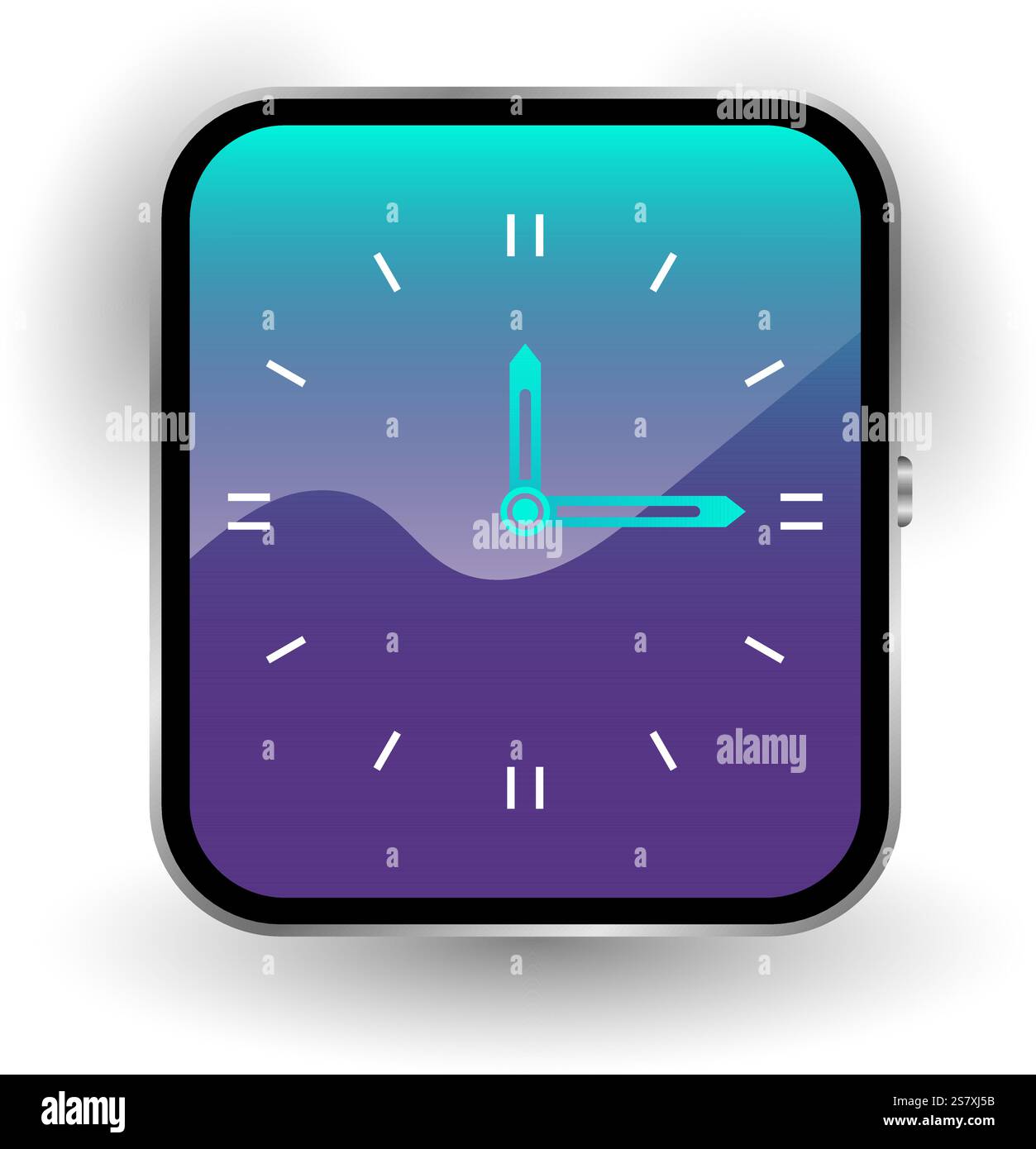 A sleek smartwatch interface featuring a gradient background and ...