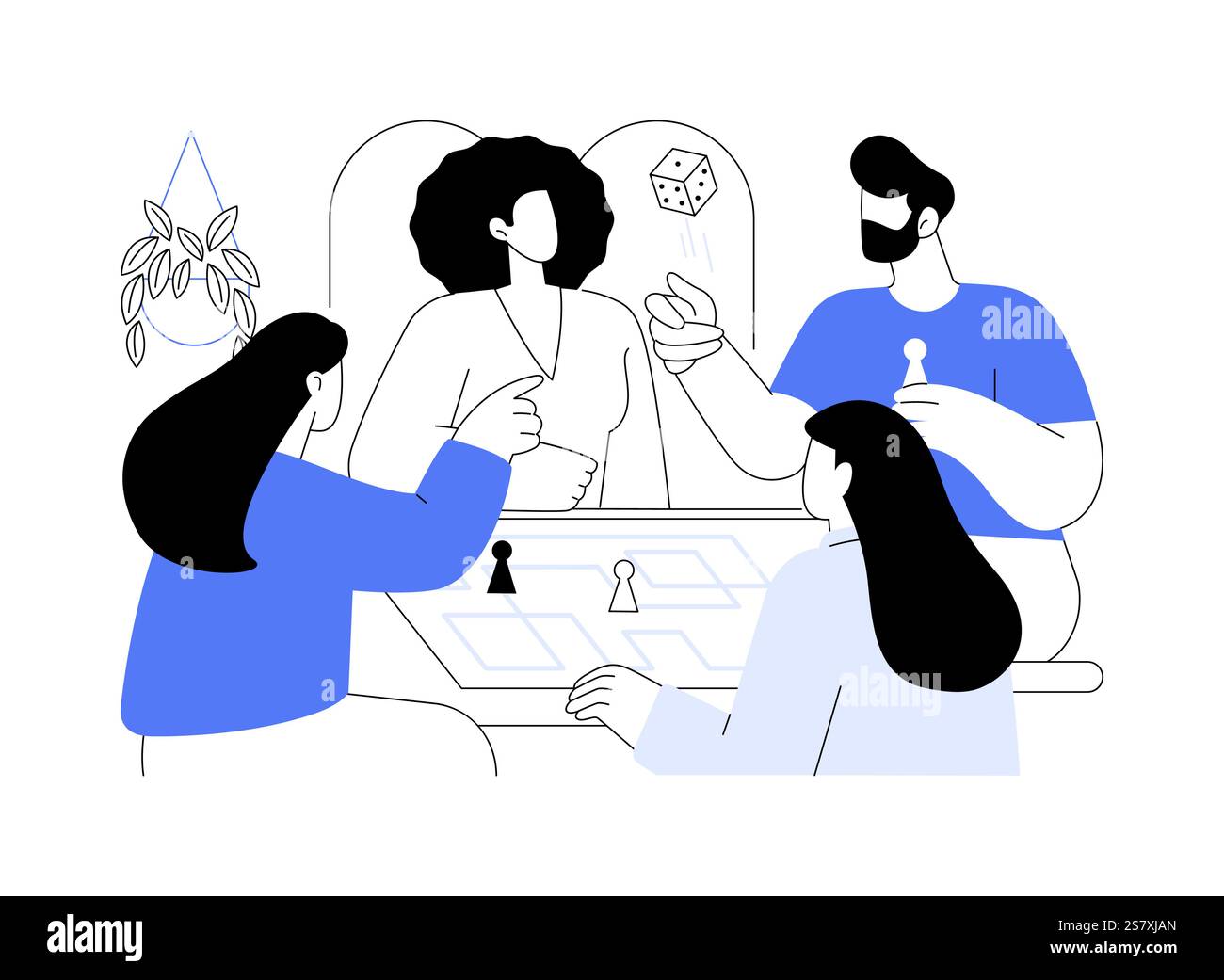 Young people playing games Stock Vector Images - Alamy