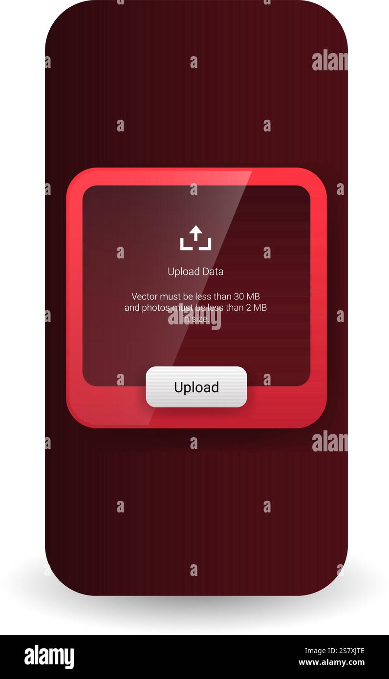 A stylish and functional data upload interface featuring clear instructions, a bold upload ...