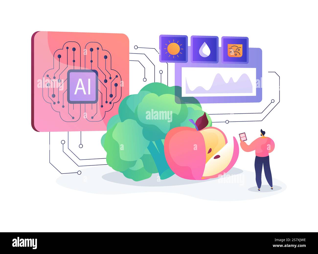Ai Optimized Crop Yield Prediction Abstract Concept Vector Illustration Stock Vector Image And Art