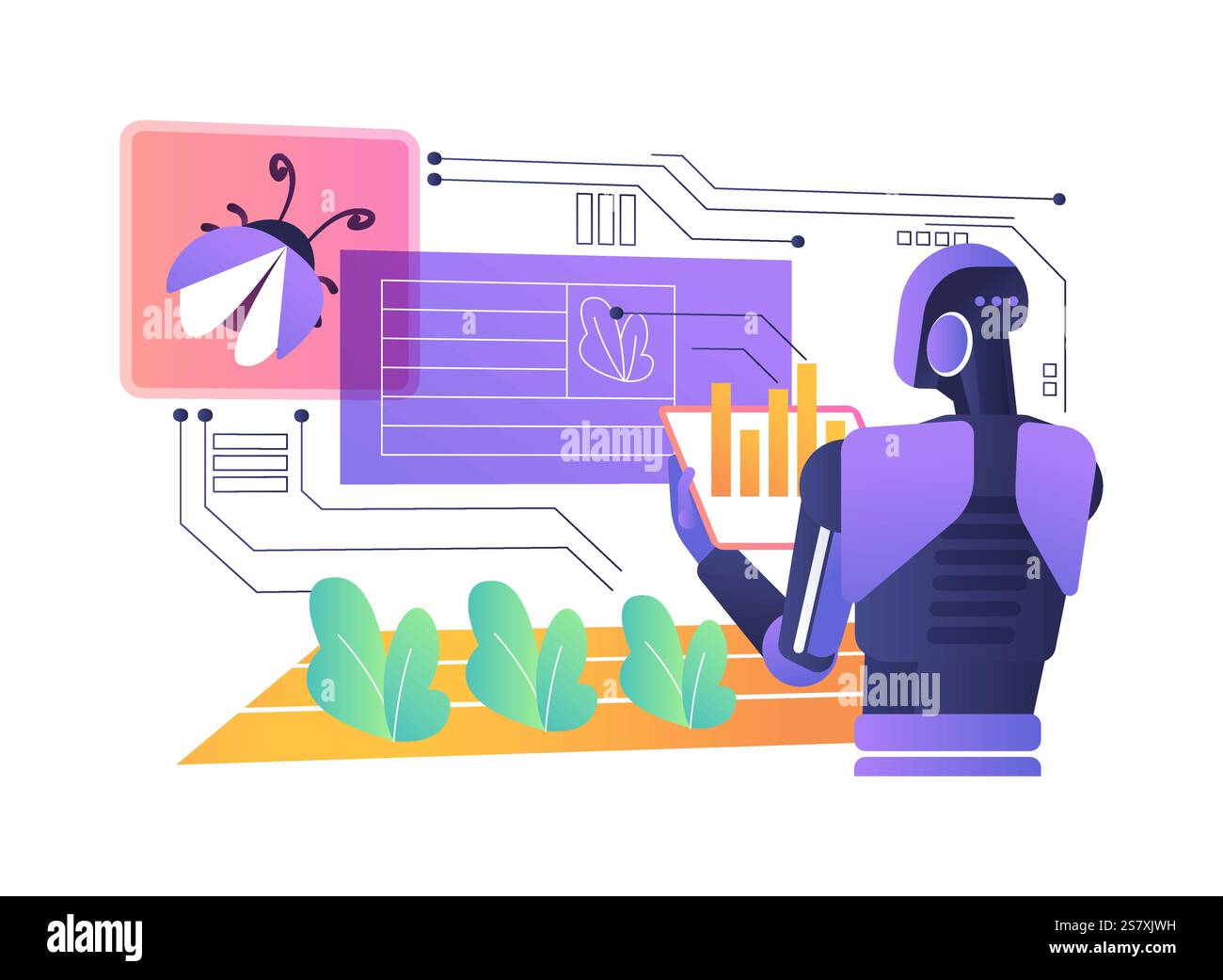AI-Predictive Pest Management abstract concept vector illustration ...