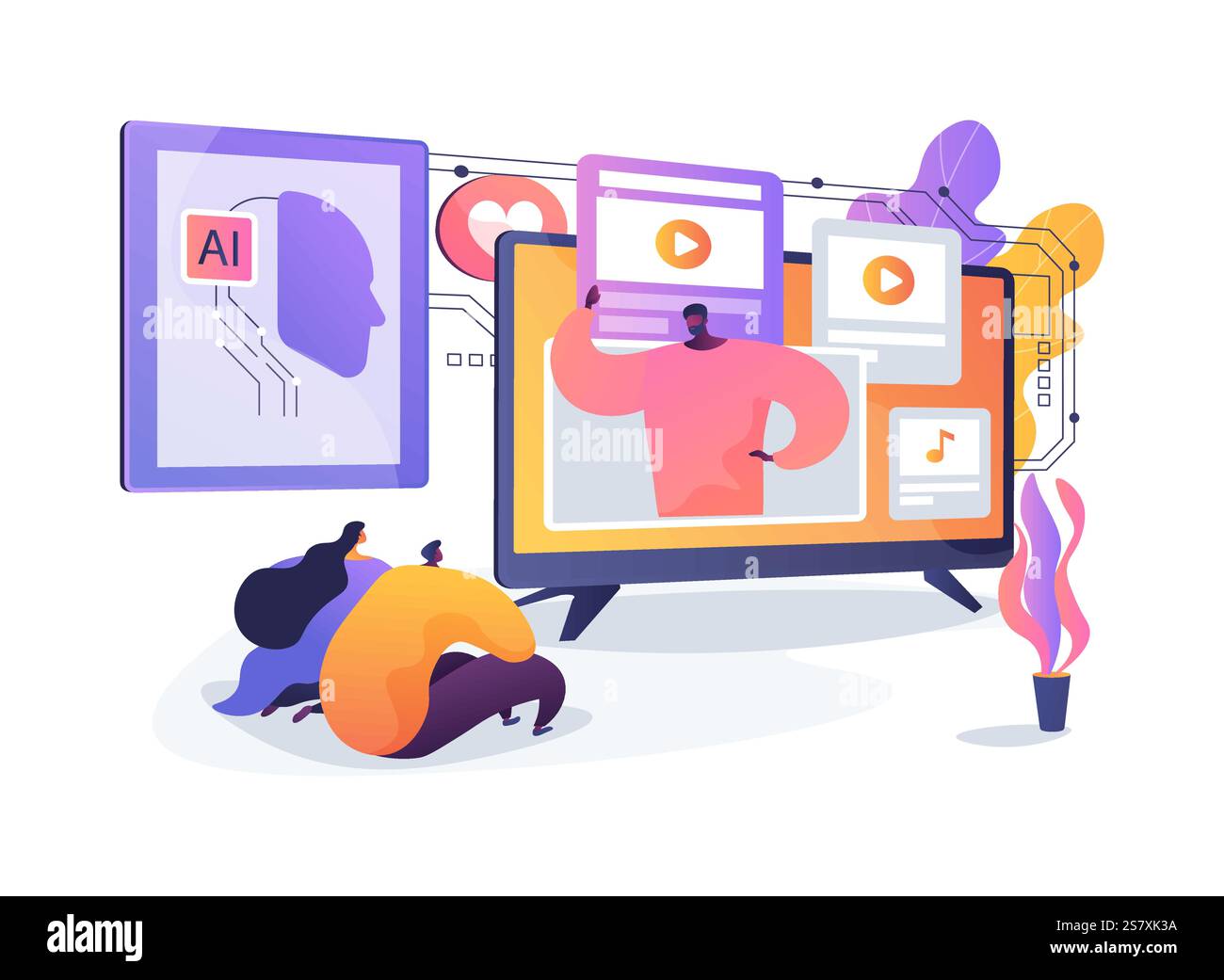 AI-Powered Content Creation abstract concept vector illustration Stock Vector Image & Art - Alamy