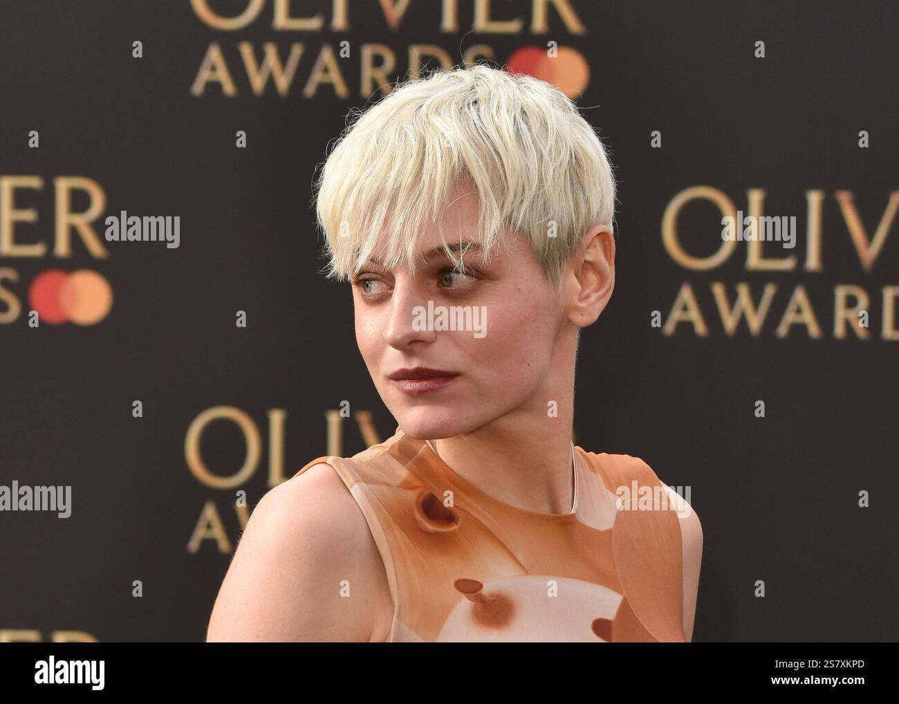 Emma Corrin attends The Olivier Awards at the Royal Albert Hall in ...