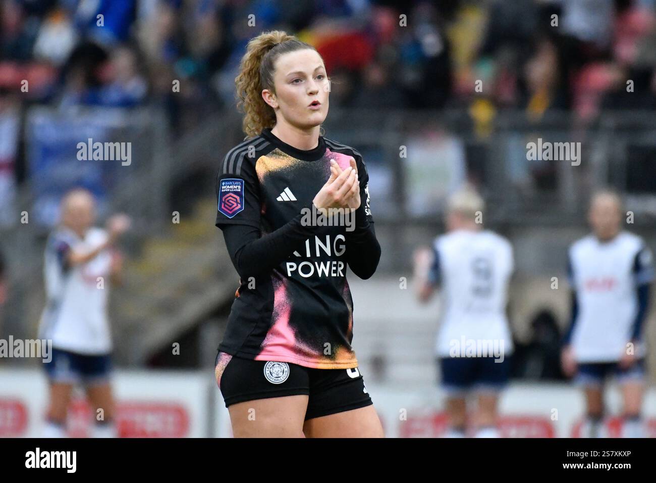 London, England. 19 January 2025. Ruby Mace of Leicester City during ...