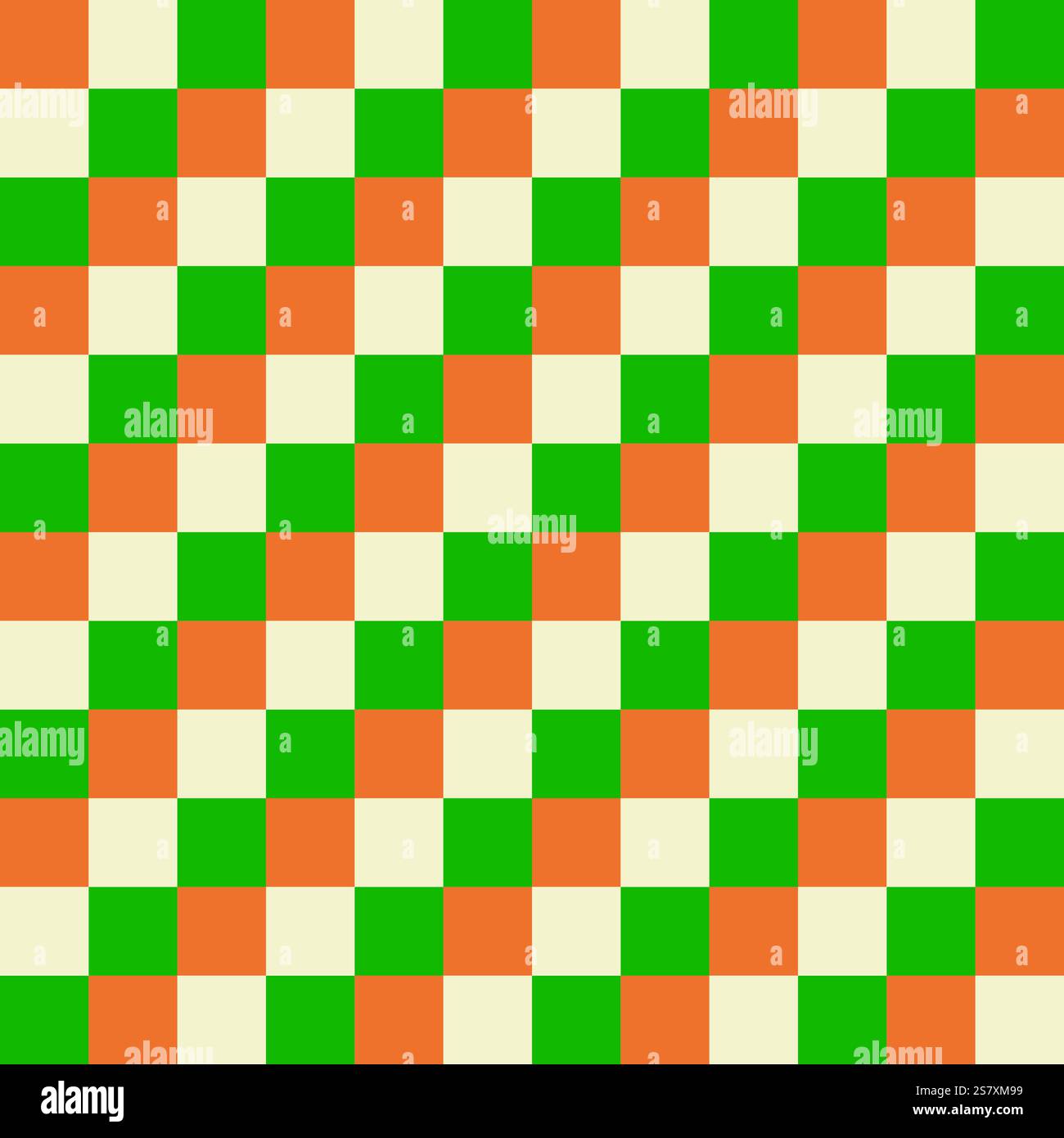 Irish tricolour concept checkered seamless pattern. Traditional flag ...