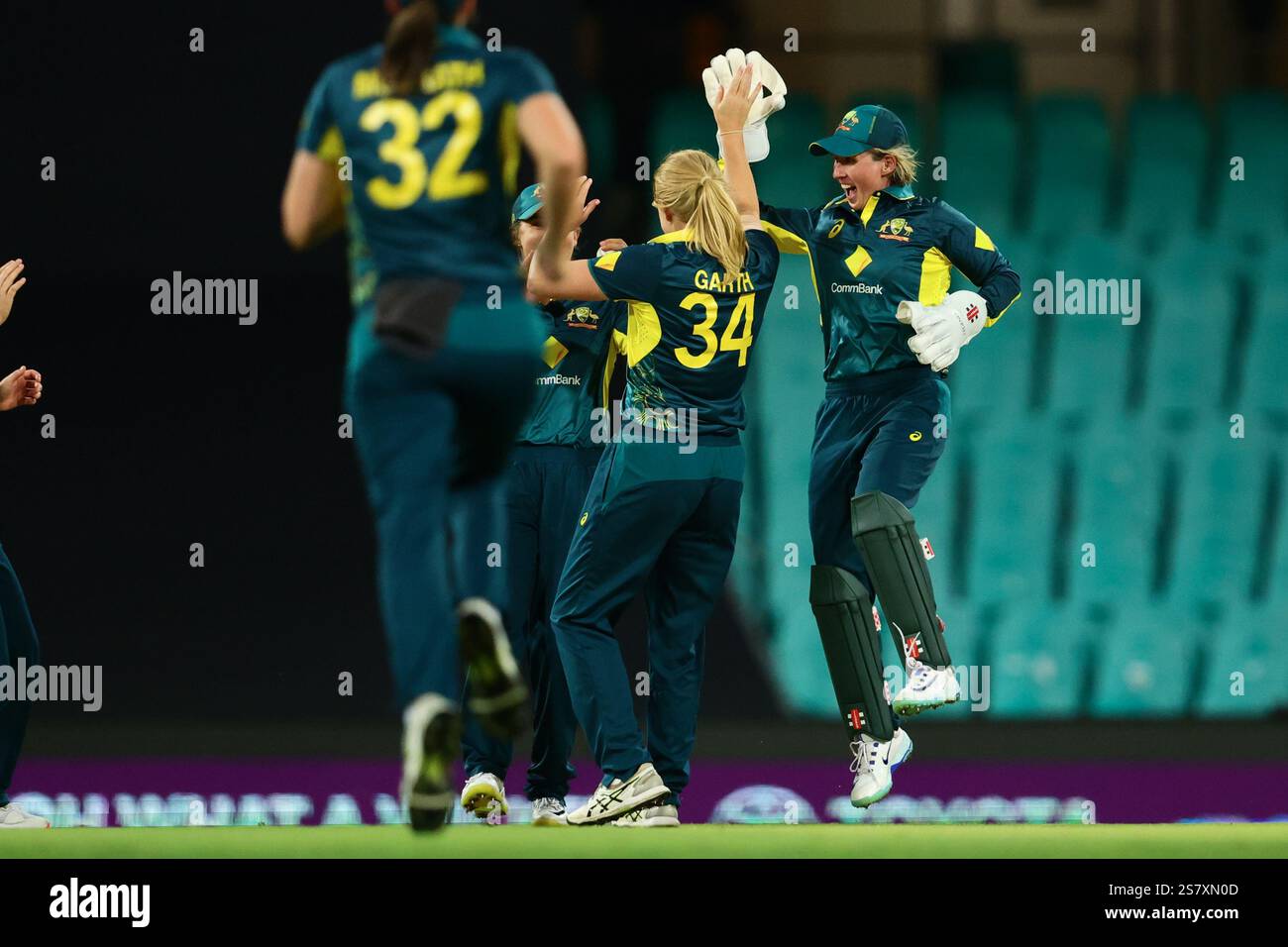 Sydney, Australia. 20th Jan, 2025. Kim Garth of Australia celebrates ...