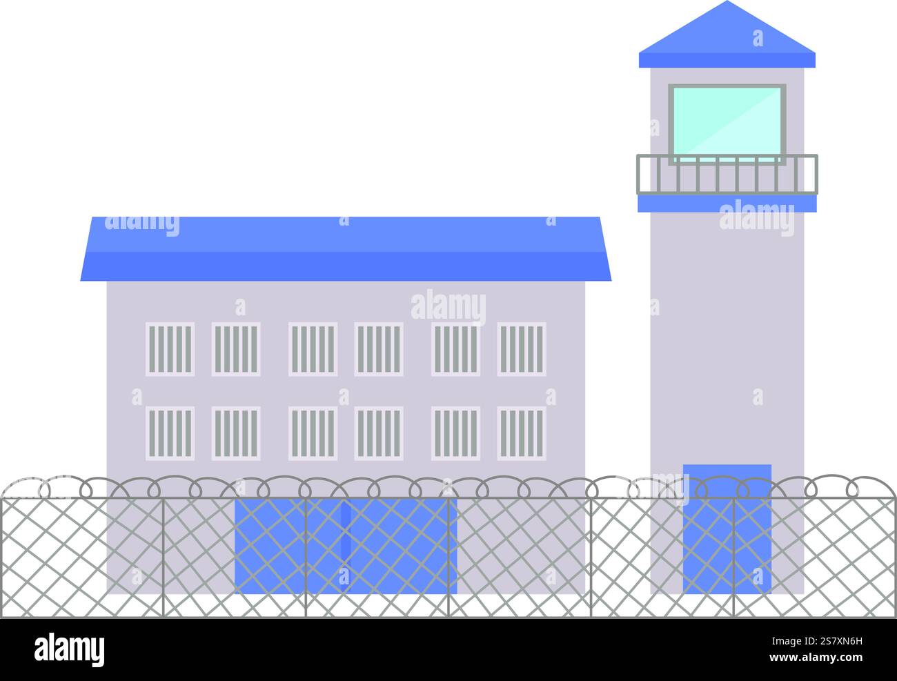 jail building front view Stock Vector Image & Art - Alamy
