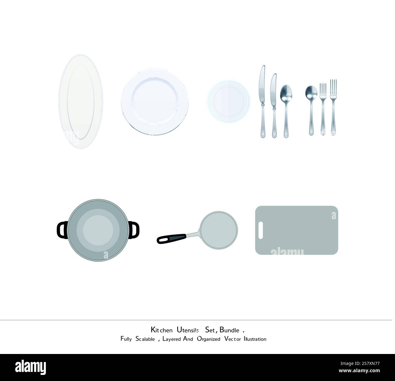 Kitchen Utensils Set - Modern and Versatile Cooking Tools Vector Pack ...