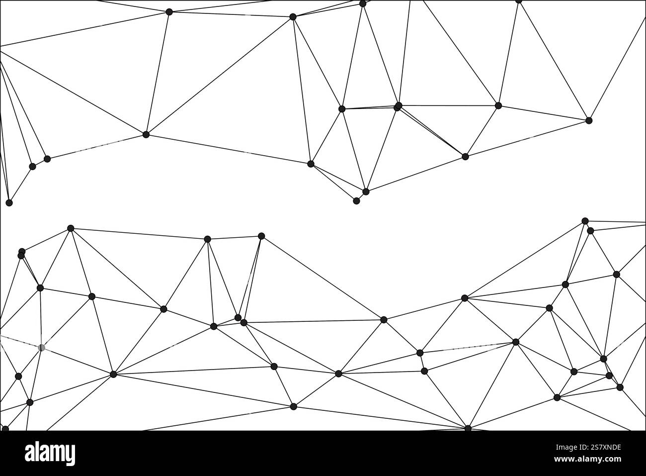 Abstract Polygonal Mesh with Black Nodes and Thin Lines, Creating a ...