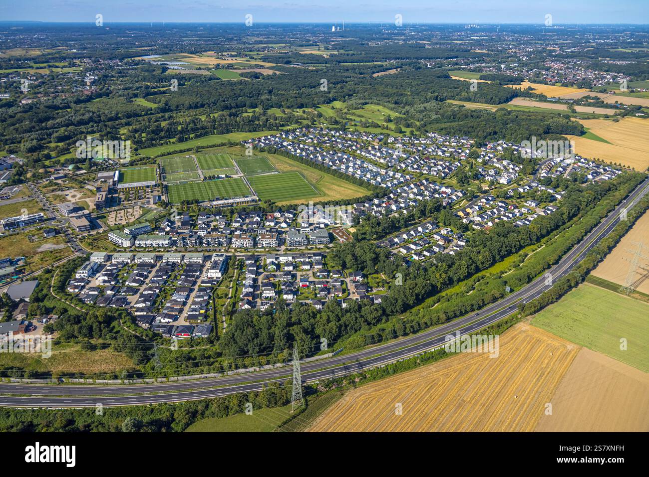 Aerial view, BVB 09 Borussia Dortmund training center at Adi-Preißler ...