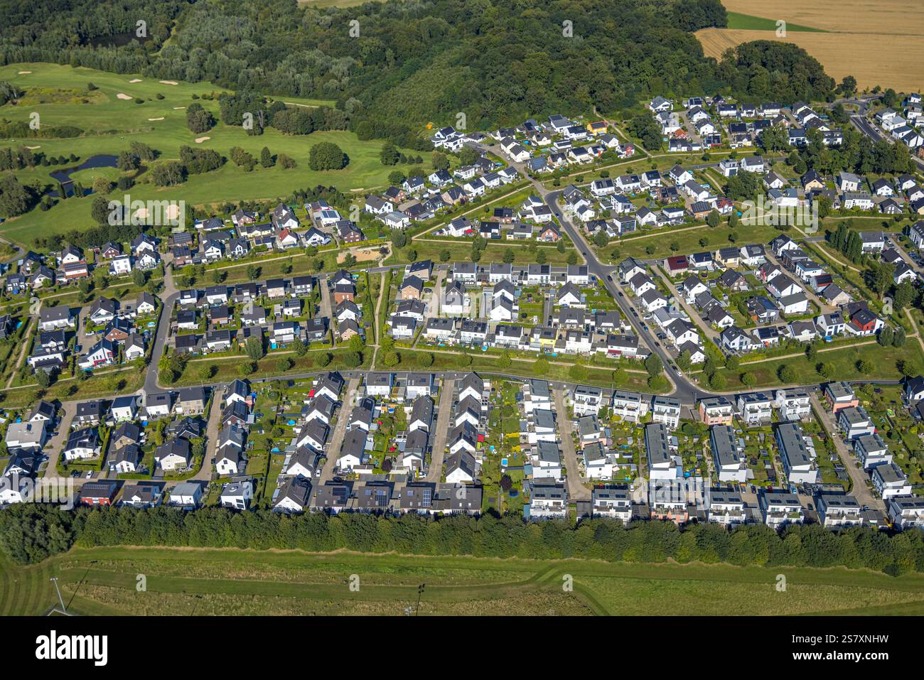 Aerial view, residential complex Brackeler Feld Hohenbuschei at the BVB ...