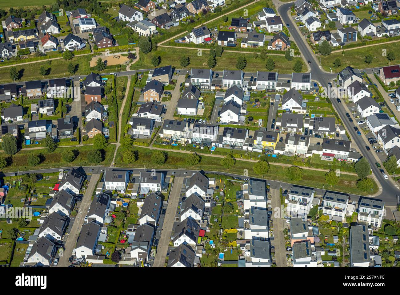Aerial view, residential complex Brackeler Feld Hohenbuschei at the BVB ...
