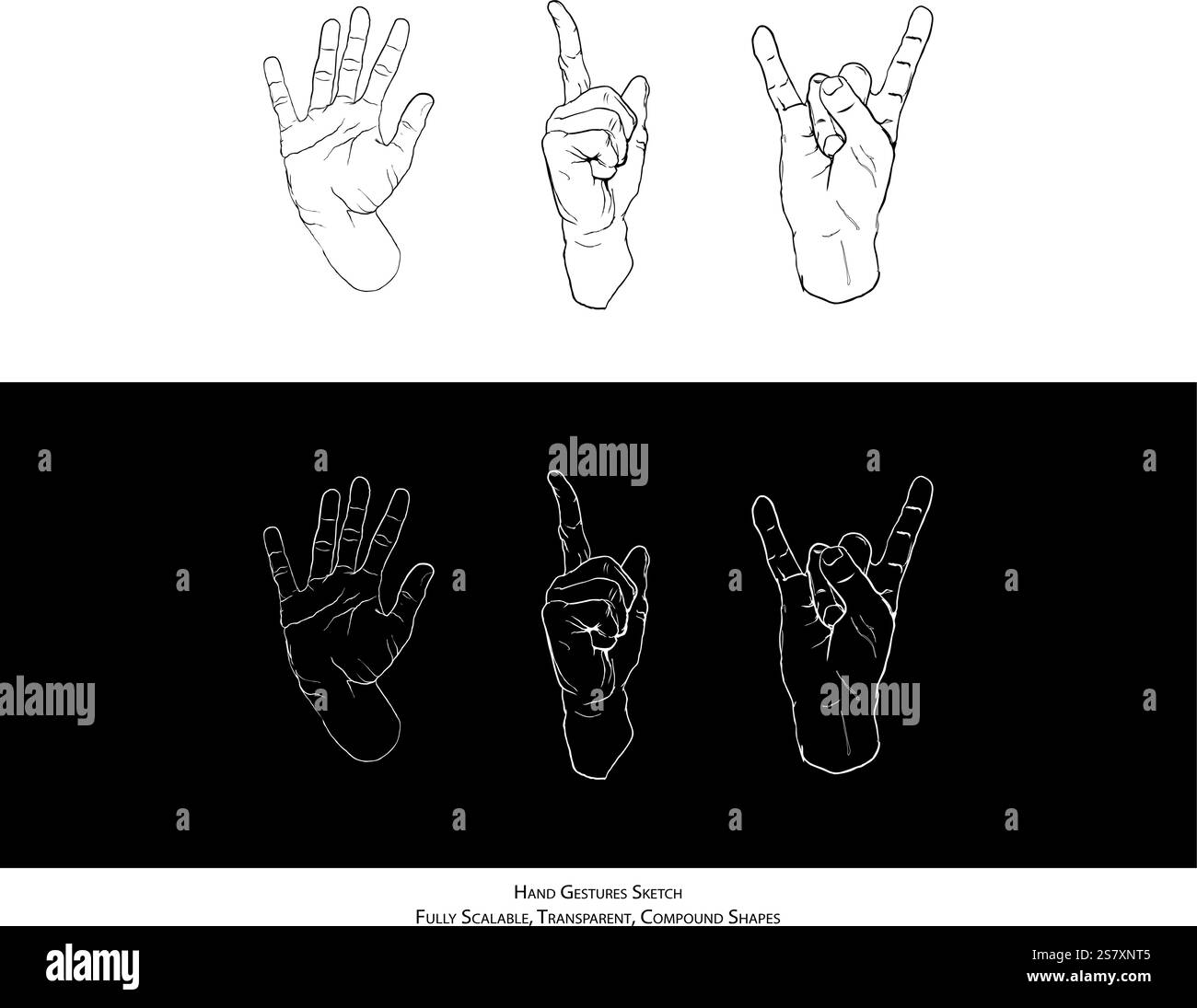 Vector based hand signs hi-res stock photography and images - Alamy