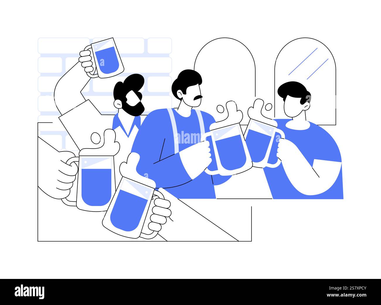 Meet in the pub isolated cartoon vector illustrations Stock Vector ...