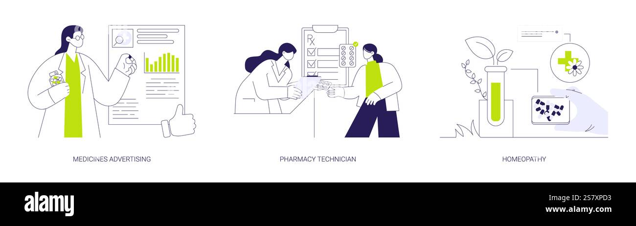 Pharmaceutical market abstract concept vector illustrations Stock ...