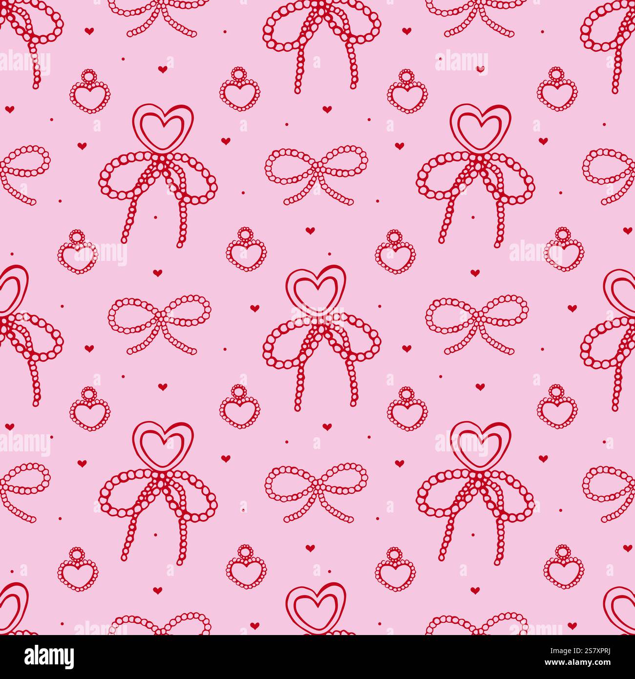 Ribbon and bows red seamless pattern Stock Vector Image & Art - Alamy