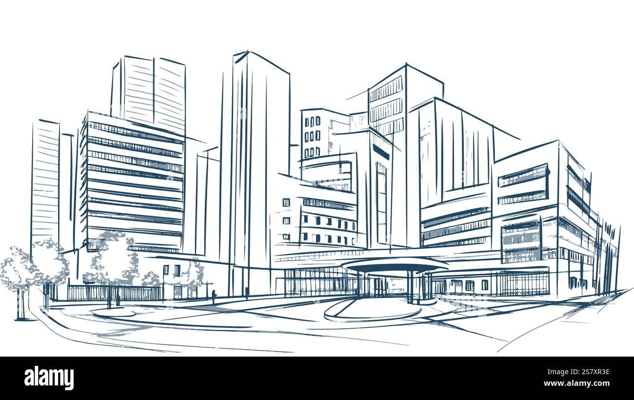 Low poly smart city 3D wire mesh. Intelligent building automation ...