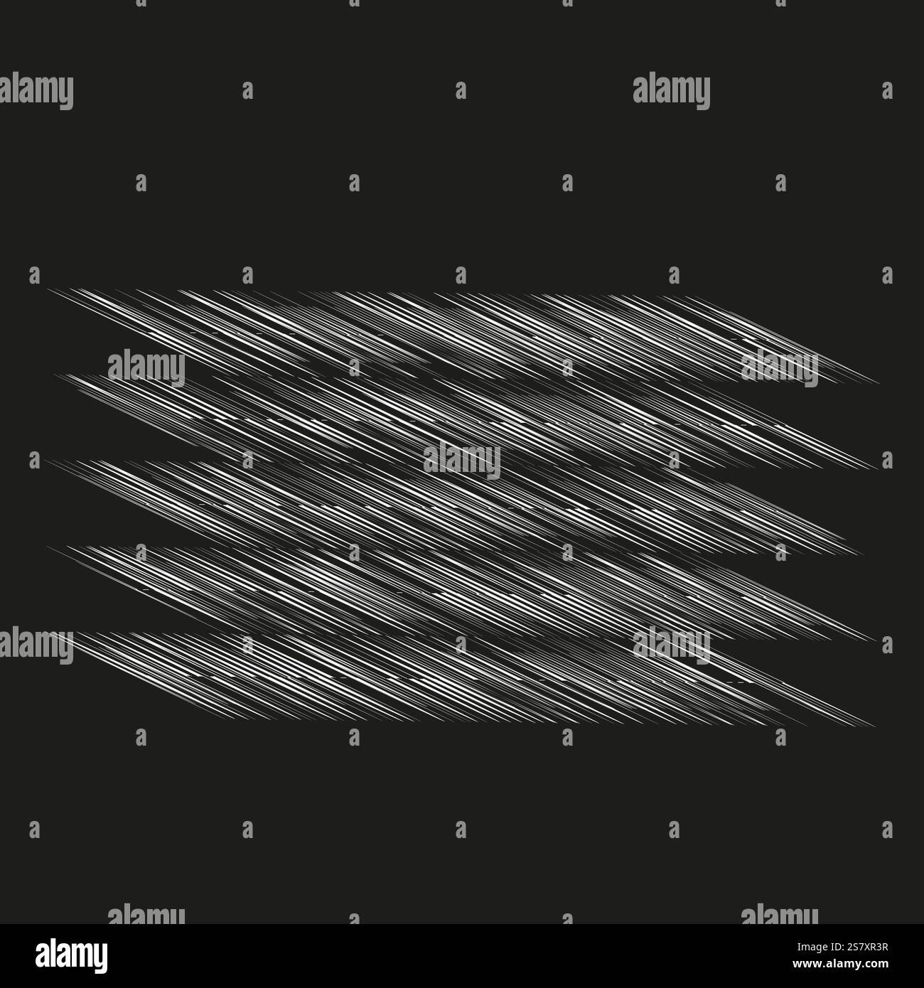 White streaks pattern. Diagonal dynamic lines. Abstract black background. Motion vector texture ...