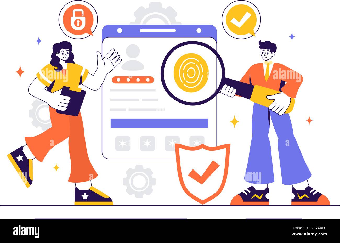 Identification Vector Illustration of an Identity Card Featuring a Photo, Personal Information ...