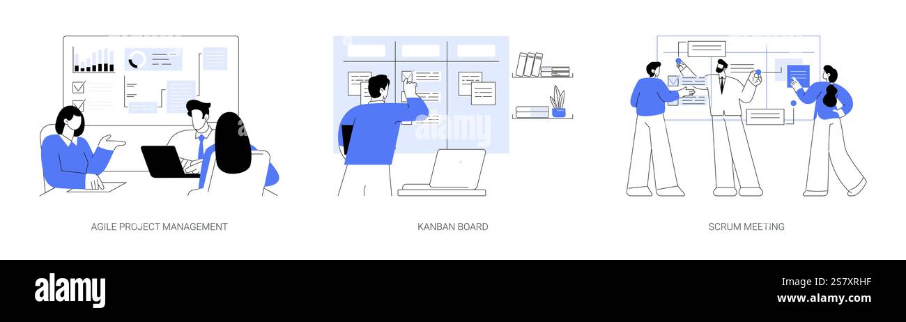 Project management isolated cartoon vector illustrations se Stock ...