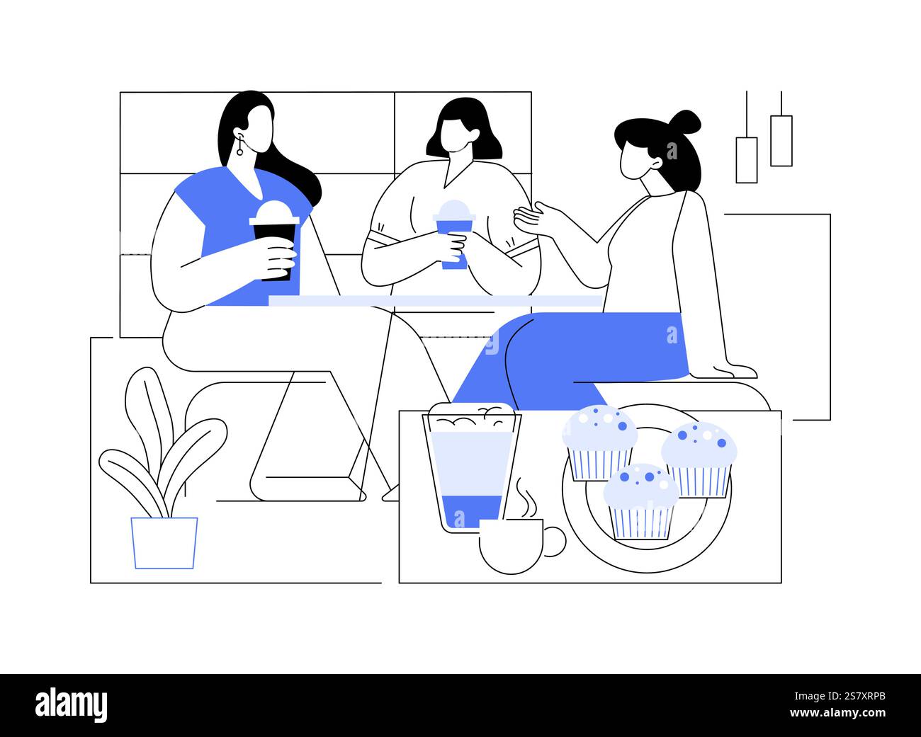 Chatting with friends isolated cartoon vector illustrations Stock ...