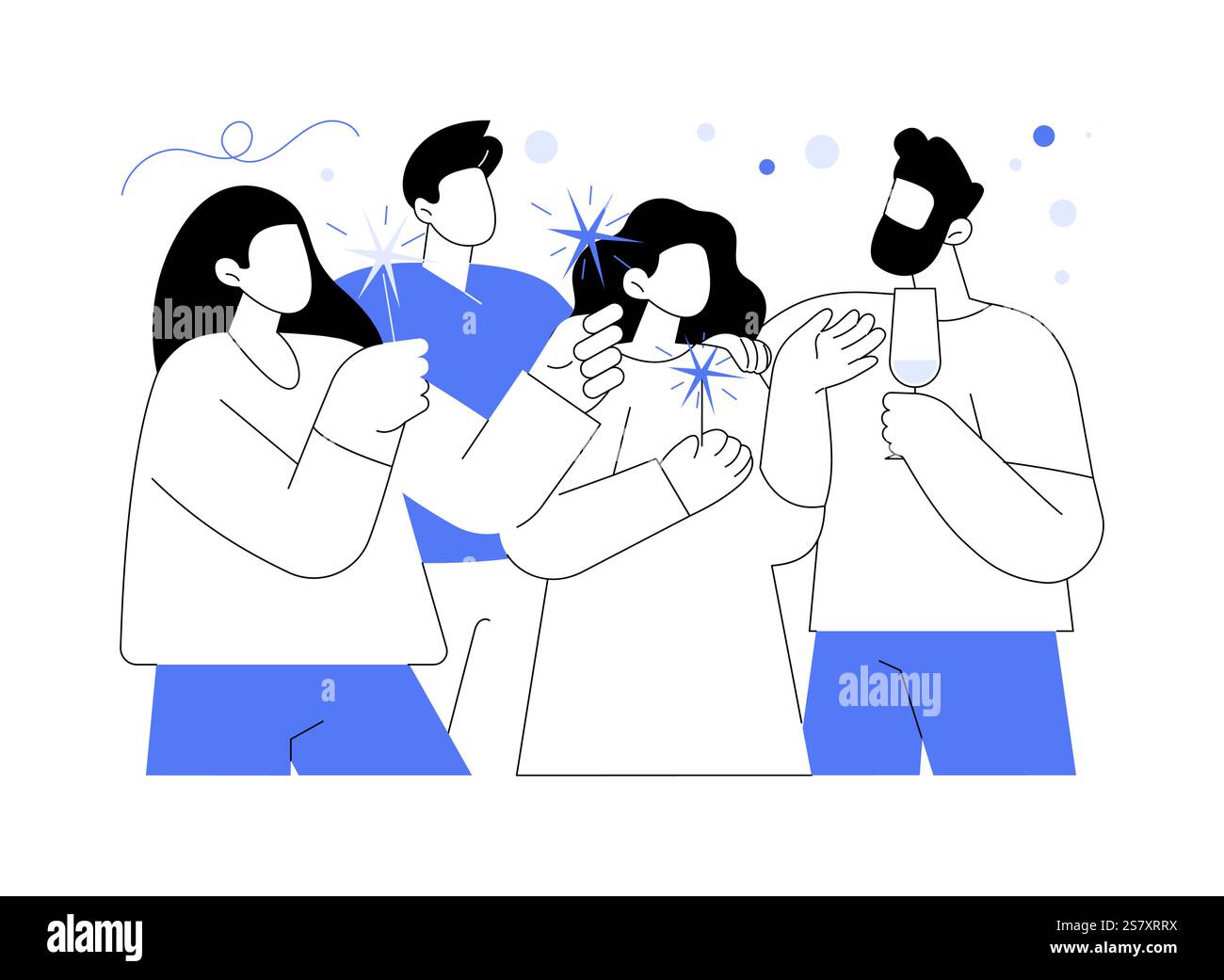 Celebrate together isolated cartoon vector illustrations Stock Vector ...