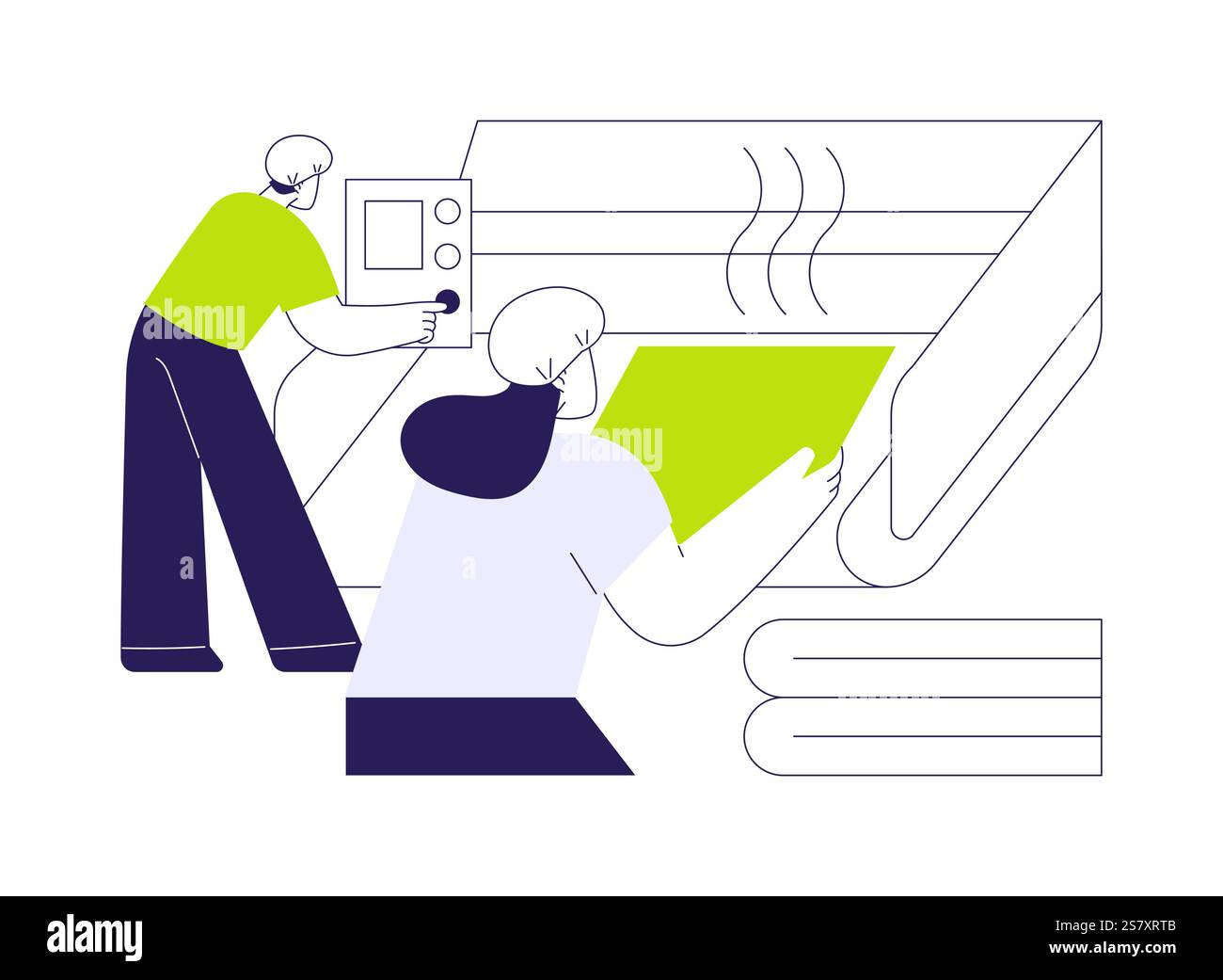 Ironing machine abstract concept vector illustration Stock Vector Image ...