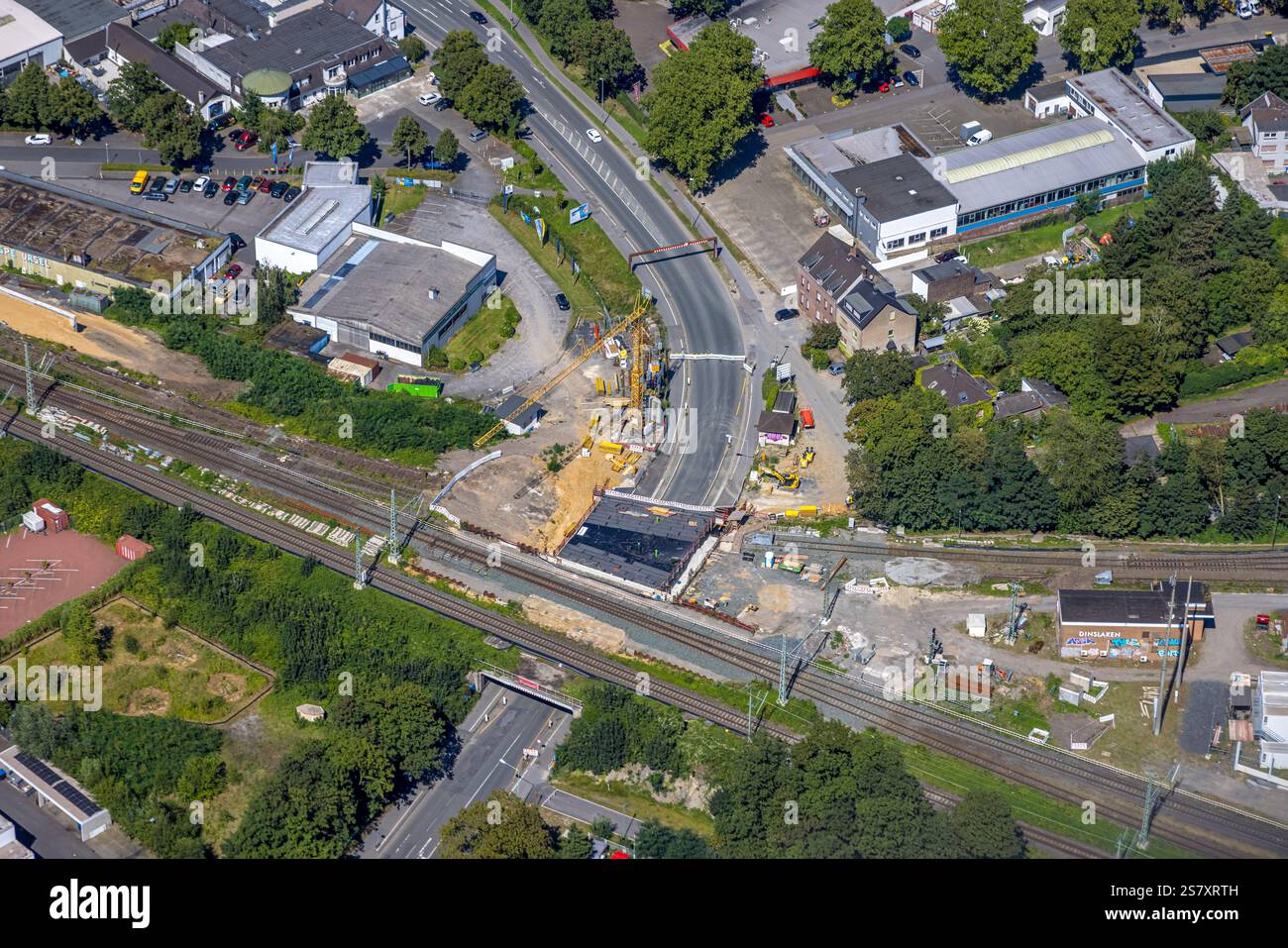 Aerial View Tunnel And Road Construction Work On The Willy Brandt