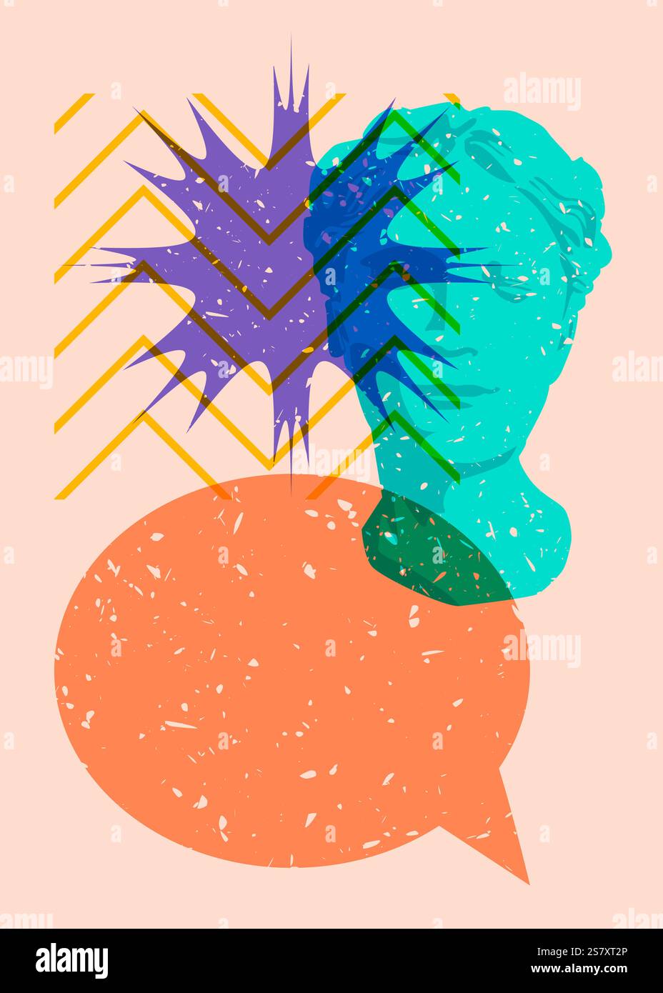 Risograph head statue speech hi-res stock photography and images - Alamy