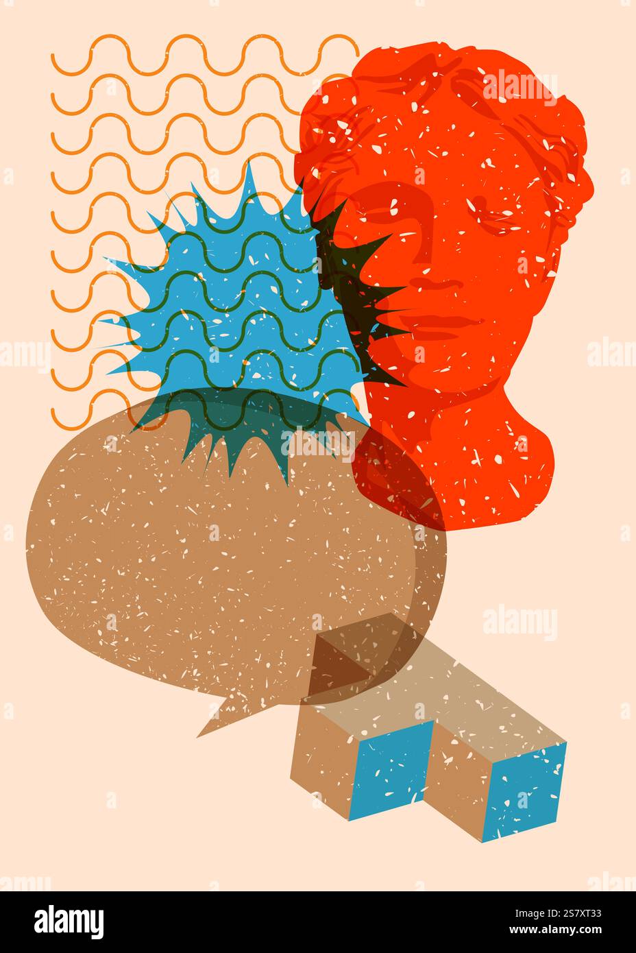 Risograph head statue speech hi-res stock photography and images - Alamy