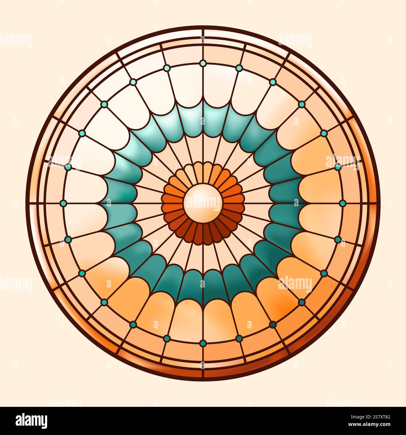 Church glass circle window. Christian frame Stock Vector Image & Art ...