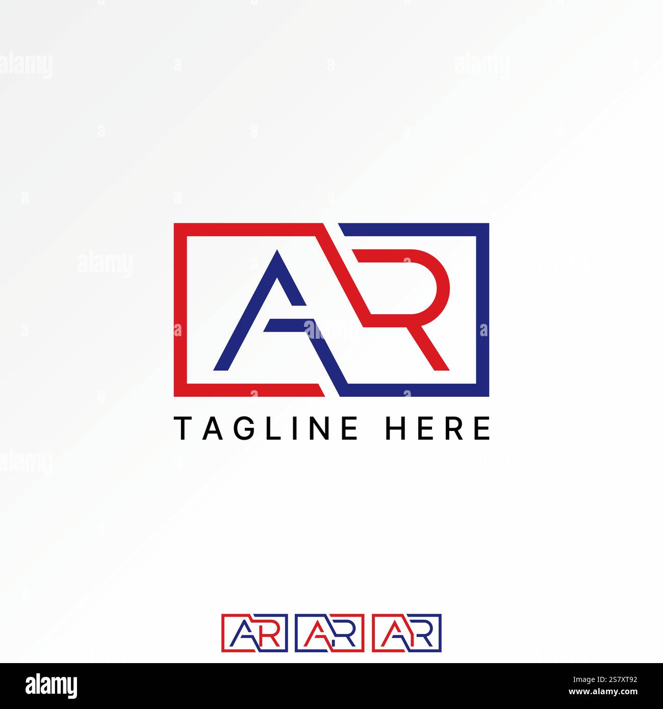 Logo design graphic concept creative premium vector stock image graphic initial AR font line ...