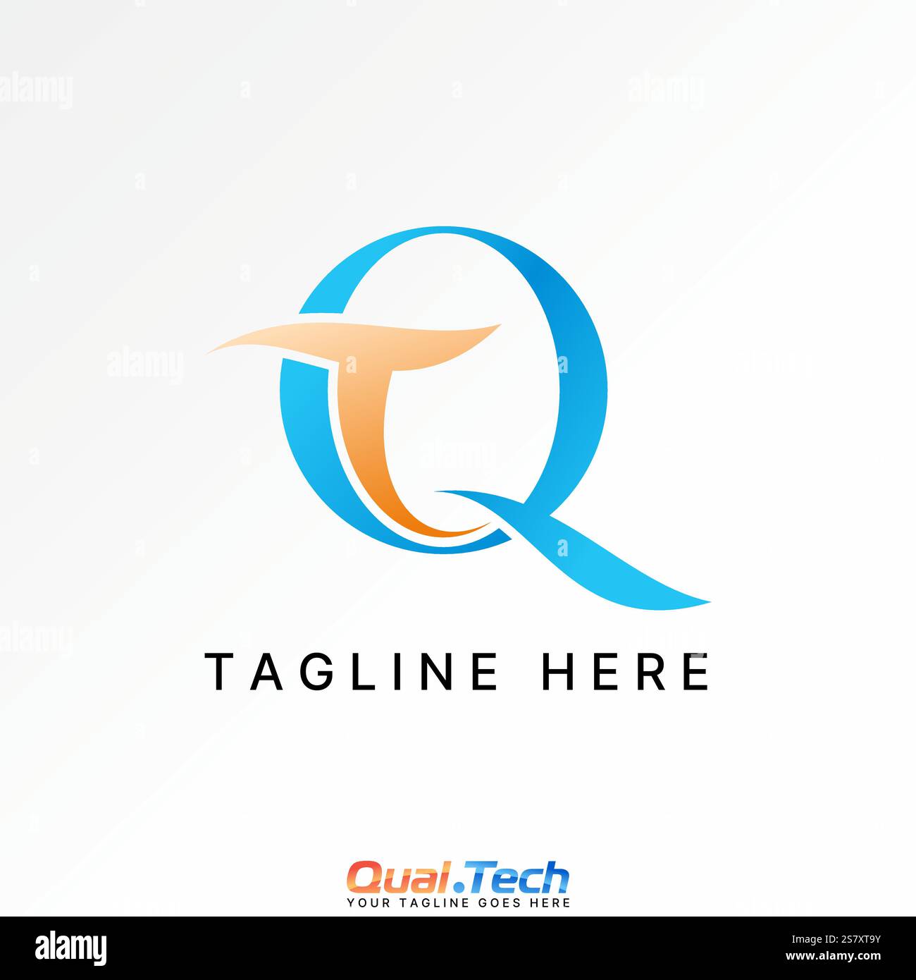 Logo design graphic concept creative premium vector stock image graphic initial TQ QT font ...