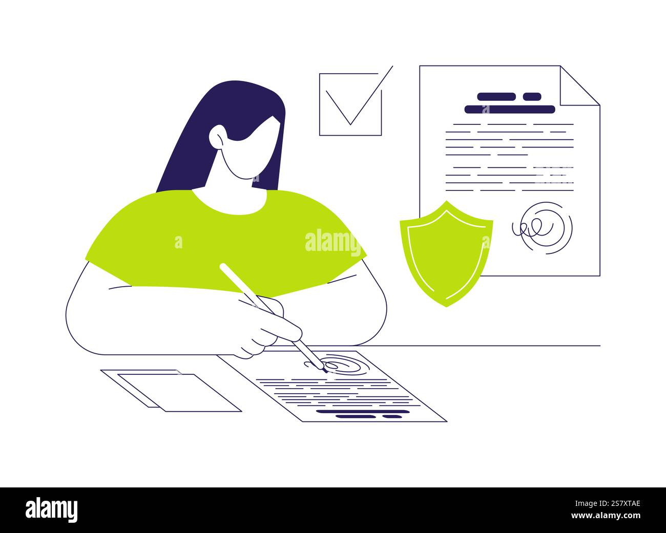 Secure copyright abstract concept vector illustration Stock Vector ...